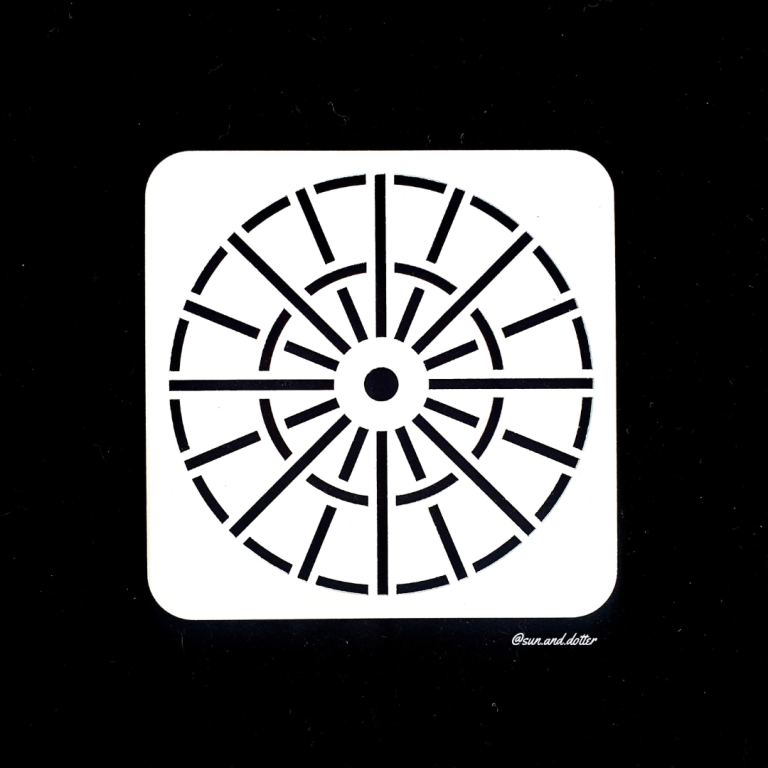 Dot Art Stencil 16 Point - Sun and Dotter