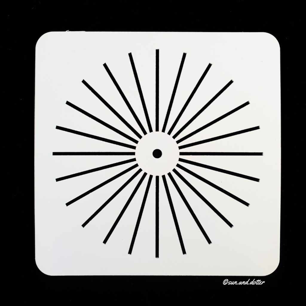 Dot Art Stencil 24 Point - Sun and Dotter